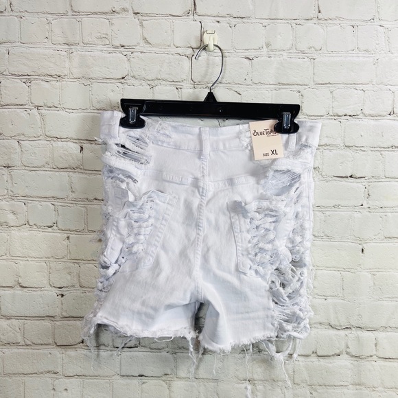 Blue Topic | Shorts | White Denim Ripped Cutoff Shorts | Poshmark